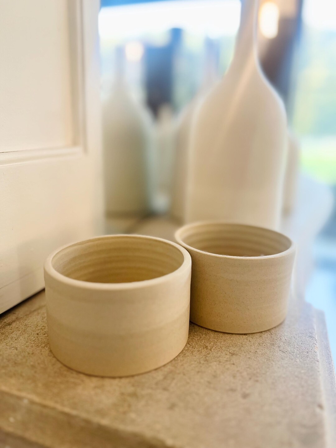 Bodega Basque Glasses in Matte Stoneware - Etsy