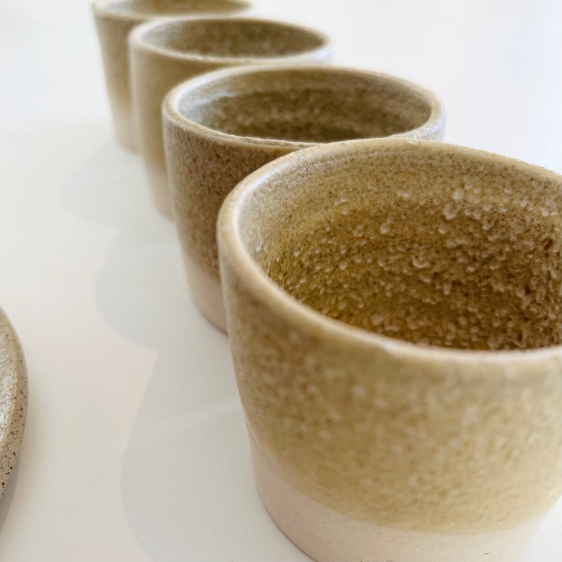 Set of 4/6 Stoneware Coffee Cups 15cl - Etsy