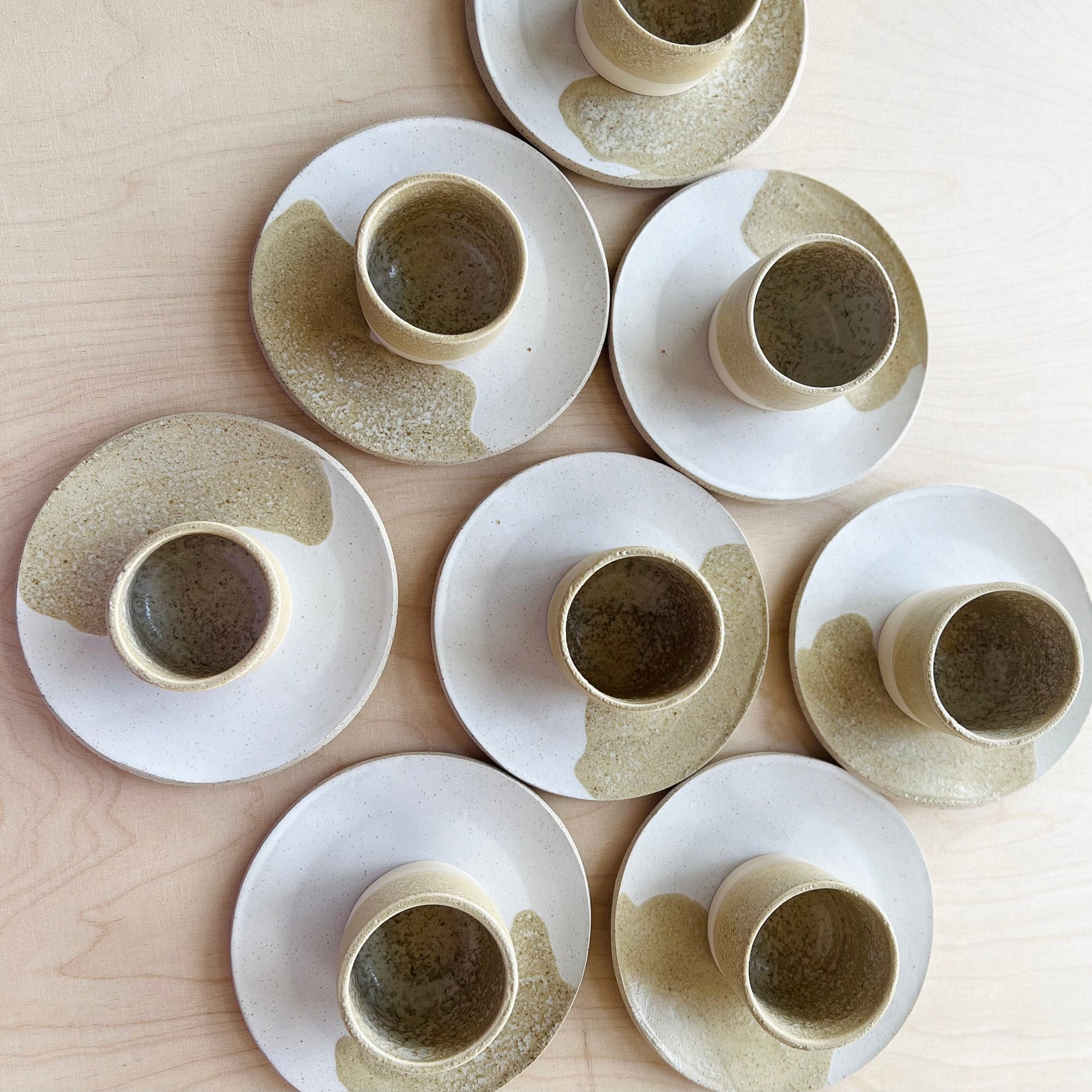 Set of 4/6 Stoneware Coffee Cups 15cl - Etsy