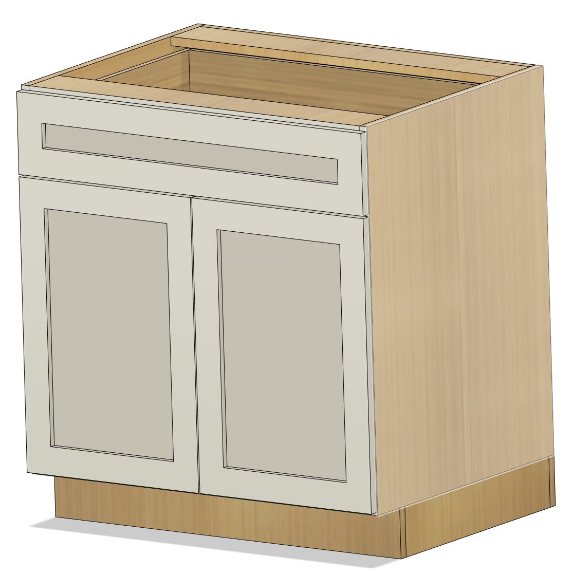 Fully Adjustable FRAMELESS One Drawer Base Cabinet Fusion 360 File - Etsy