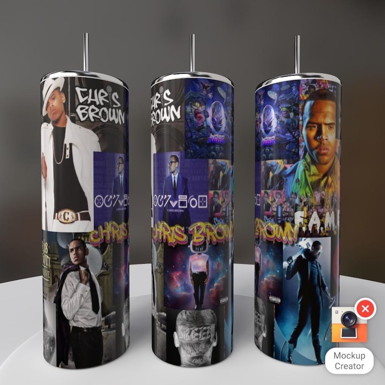 Chris Brown Full Disc Tumbler Wrap DIGITAL - Etsy
