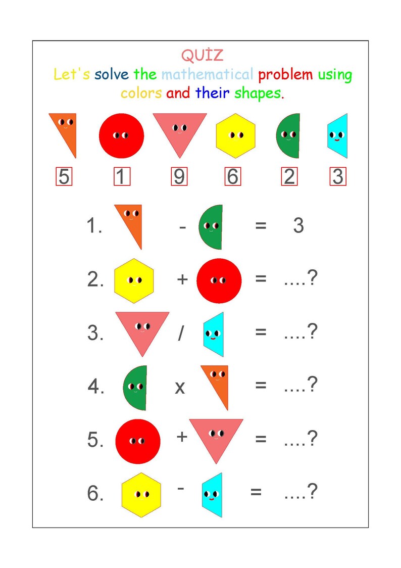 Drawing, Completion, Coloring and Math Tests That Develop IQ for Kids ...