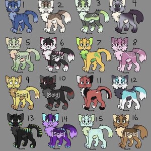 BATCH 3 Cat OC Adopt Character Design Furry Adoptable Fursona Oc ...