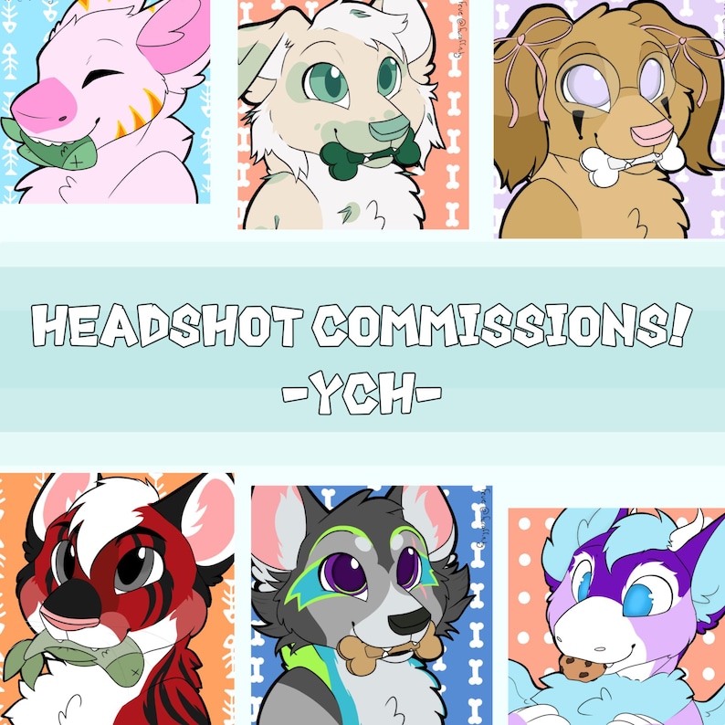 Furry YCH Icon Commission | Custom Furry Art Pfp Headshot - Etsy