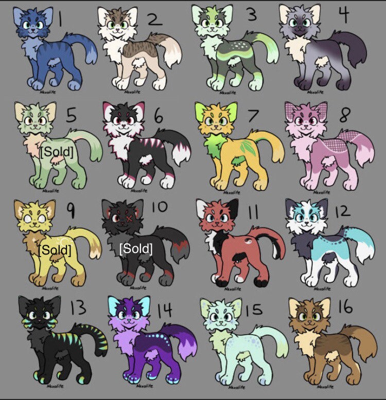 BATCH 3 Cat OC Adopt Character Design Furry Adoptable Fursona Oc ...