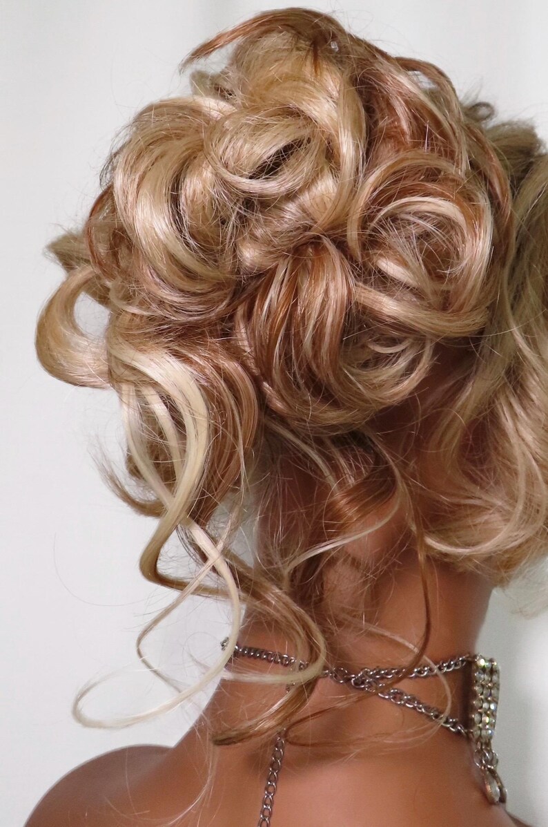 13 Colors Messy Curly Stretchy Chignon Updo Hair Extension Bun W ...