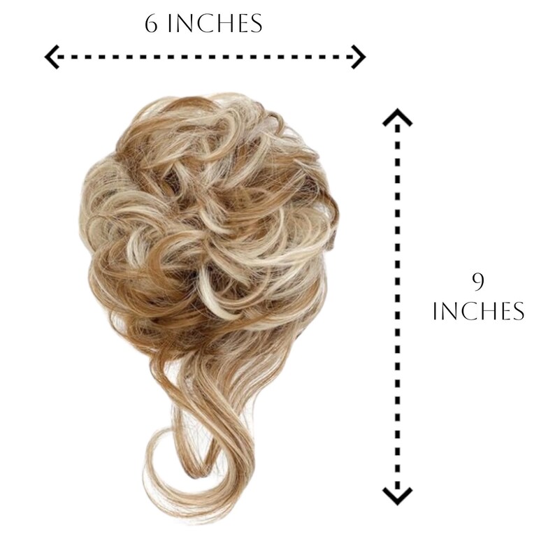 13 COLORS Messy Curly Stretchy Chignon Bun Updo Hair Extension With ...