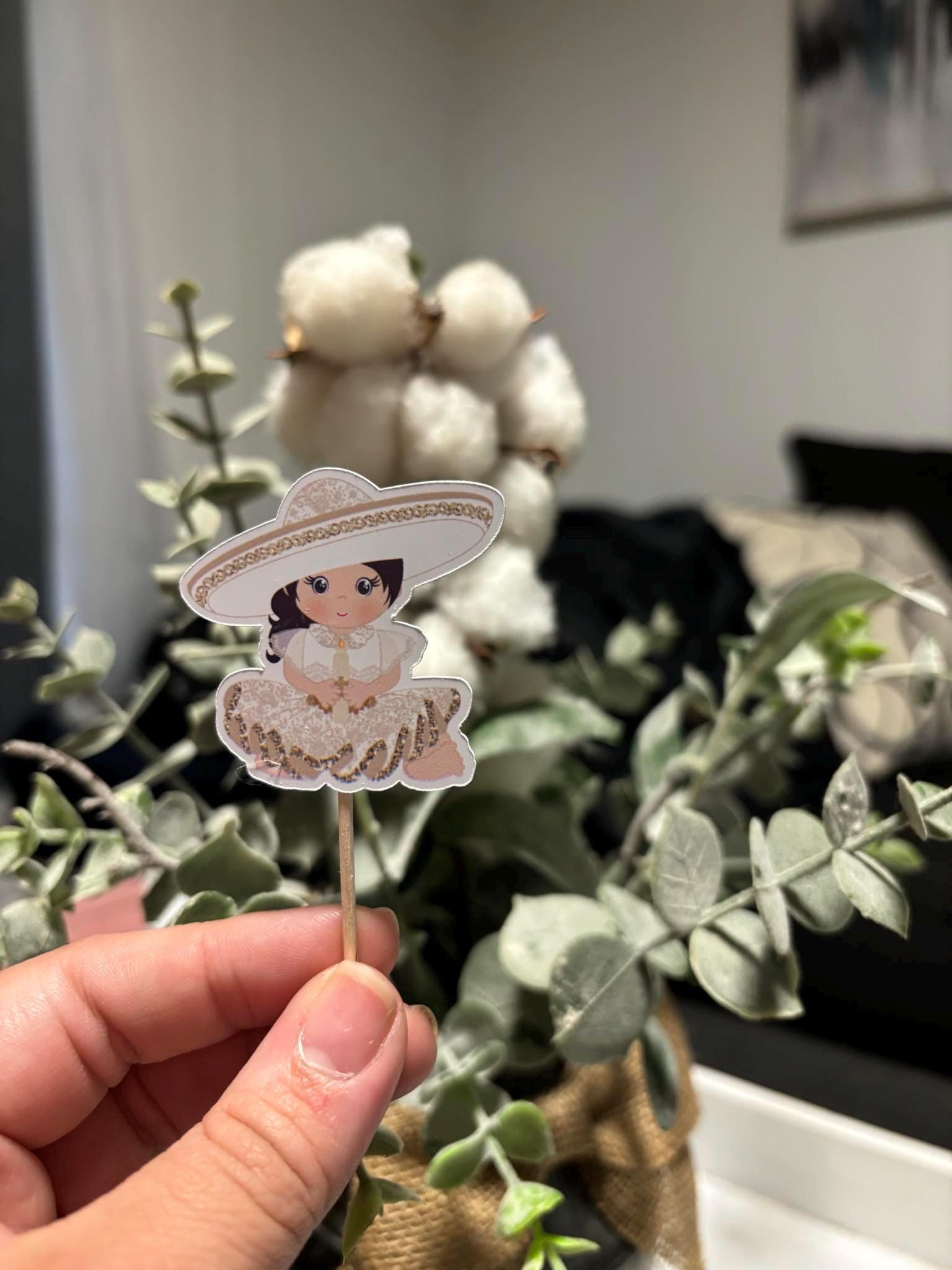 Gold Charrito or Charrita Cupcake Toppers – Birthday Decor | Mexican ...