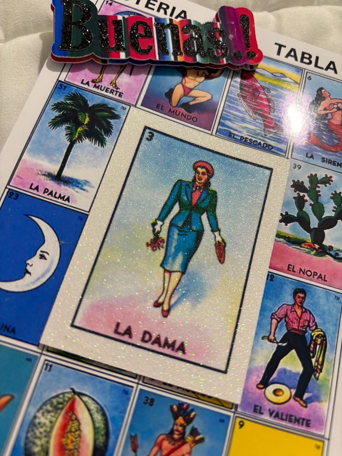 Tabla De Lotería Cake Topper, Mexican Bingo, La Dama, El Borracho ...
