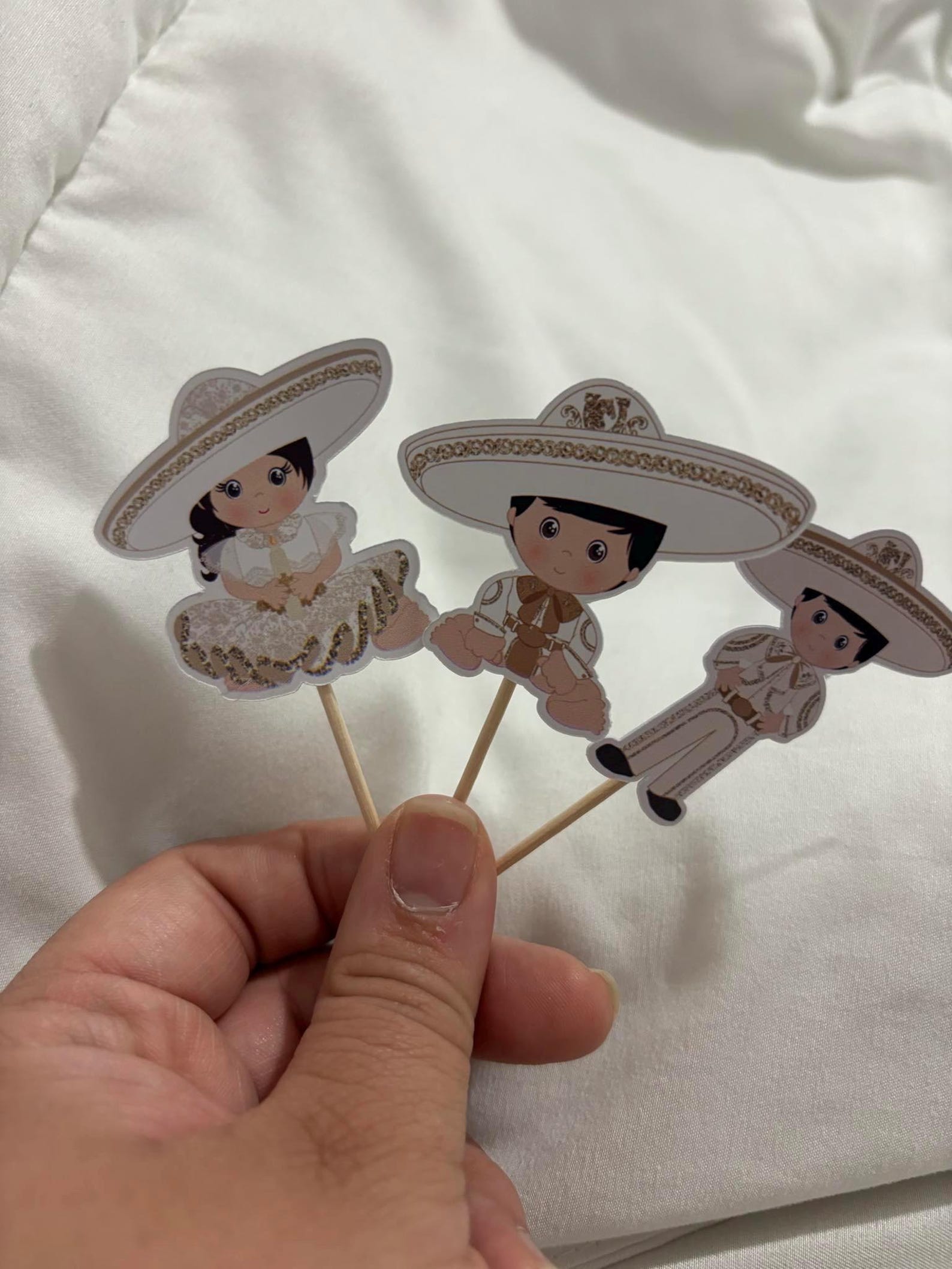 Gold Charrito or Charrita Cupcake Toppers – Birthday Decor | Mexican ...