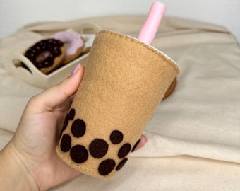 Felt Play Food Bubble Tea - Etsy