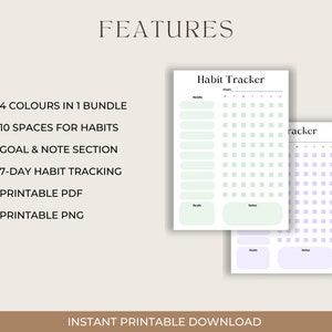 Minimalist Habit Tracker, Printable Habit Tracker, Habit Tracker ...