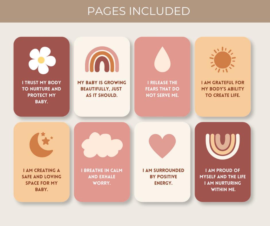 20 Printable Pregnancy Affirmation Cards | Instant Download | First ...