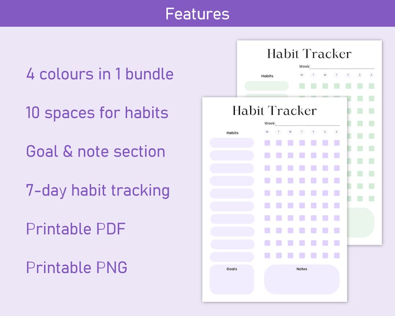 Minimalist Habit Tracker Printable Habit Tracker Habit - Etsy