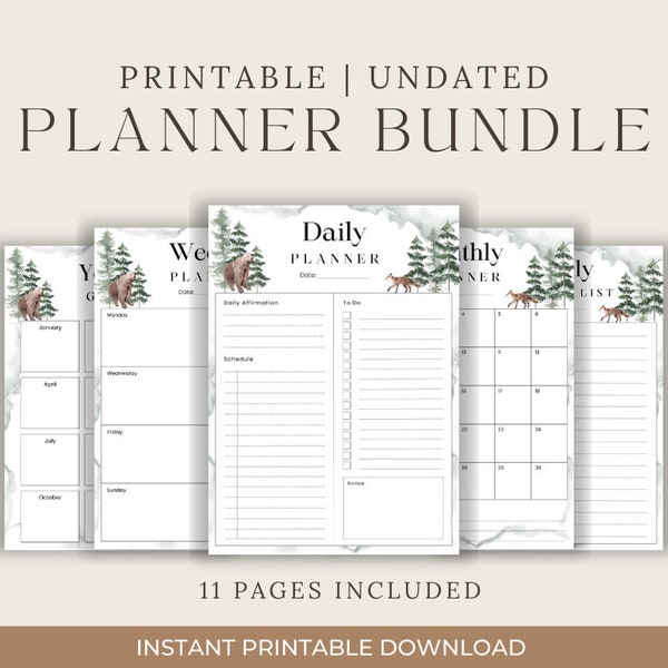 Woodland Printable - Etsy