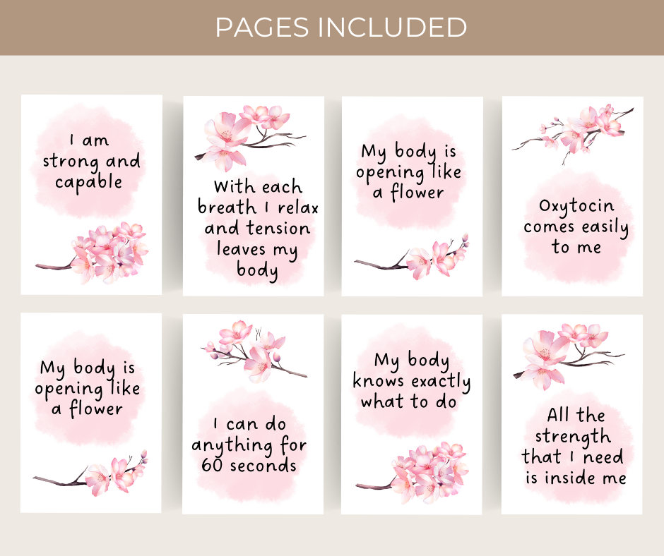 30 Printable Birth Affirmation Cards | Cherry Blossom | Instant ...