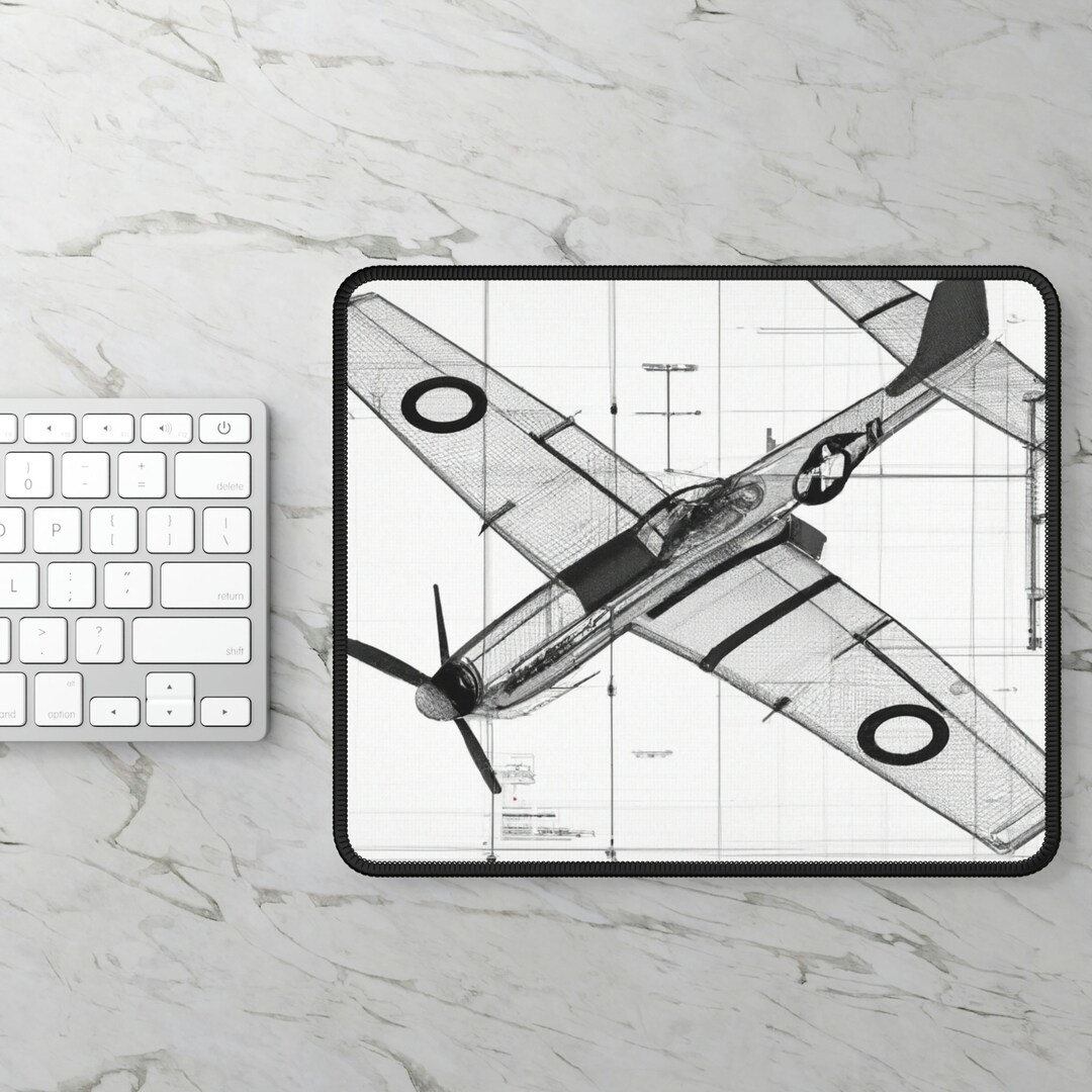 Mustang P51 Mouse Pad, Pilot Mouse Pad / Real Pilots Need No Engines ...