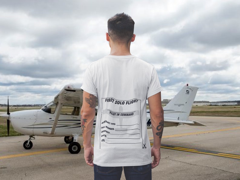 First Solo Flight, First Solo Shirt Cut-tail Ready, Pilot in Command ...