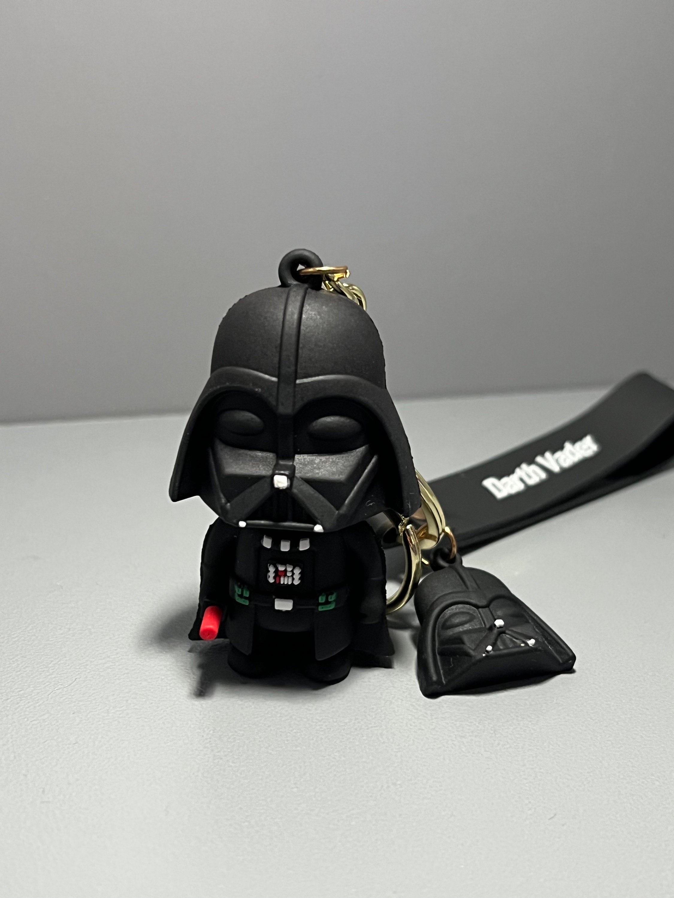 Star Wars Darth Vadar With Lightsaber Keychain/charm Premium Rubber ...