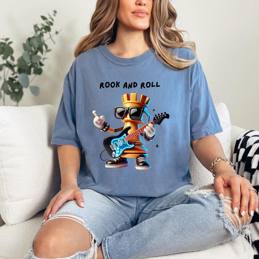 Funny Chess T-shirt: Rook and Roll Graphic Tee - Etsy