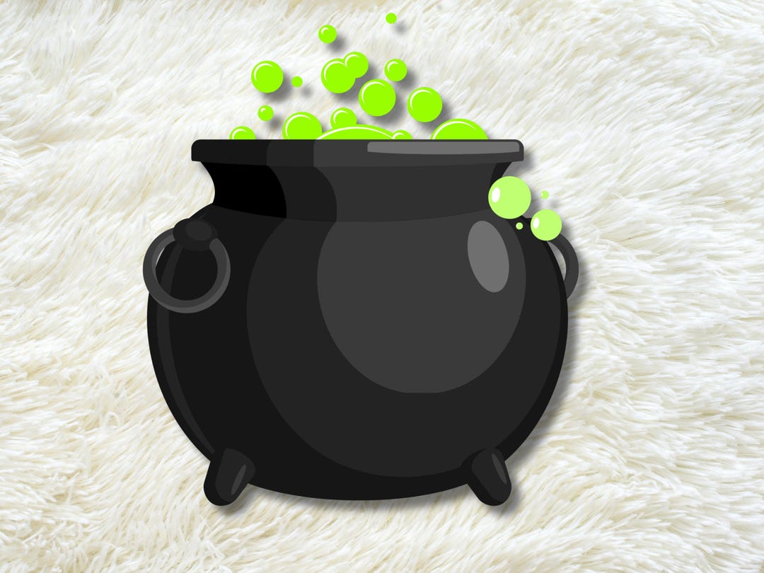 Bubbling Cauldron SVG: Halloween Decoration, Witches Cauldron (PDF, DFX ...