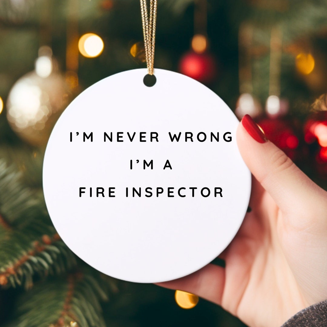 Fire Inspector Ornament, Ornament for Fireman, Gift for Fire Inspector ...