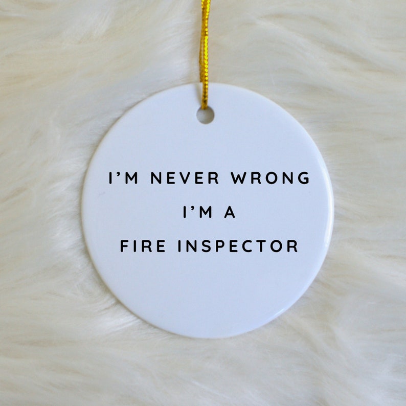 Fire Inspector Ornament, Ornament for Fireman, Gift for Fire Inspector ...