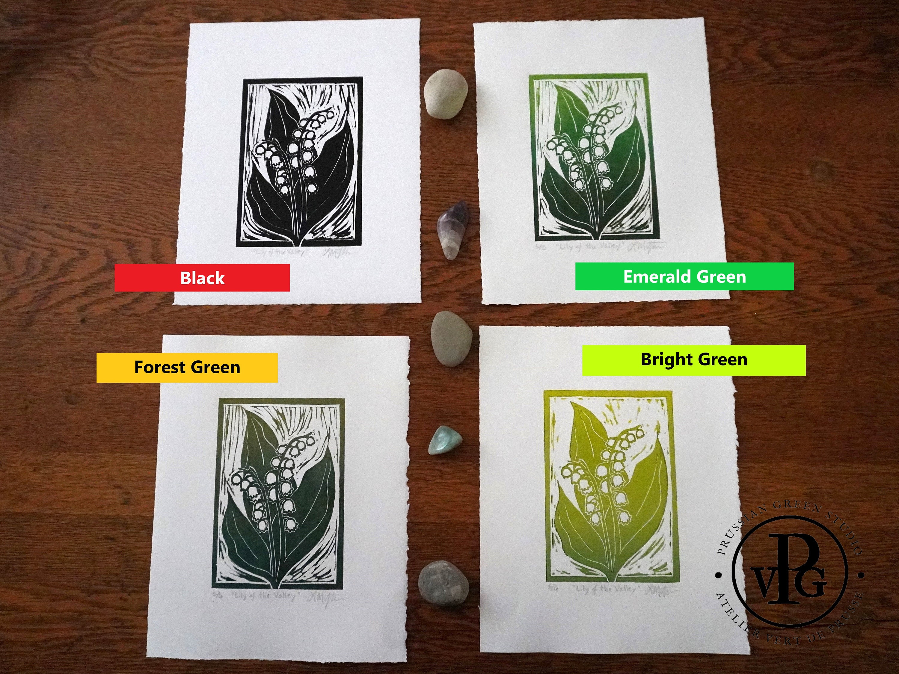 Lily of the Valley Original Linocut Print, Garden Linoprint, Nature ...