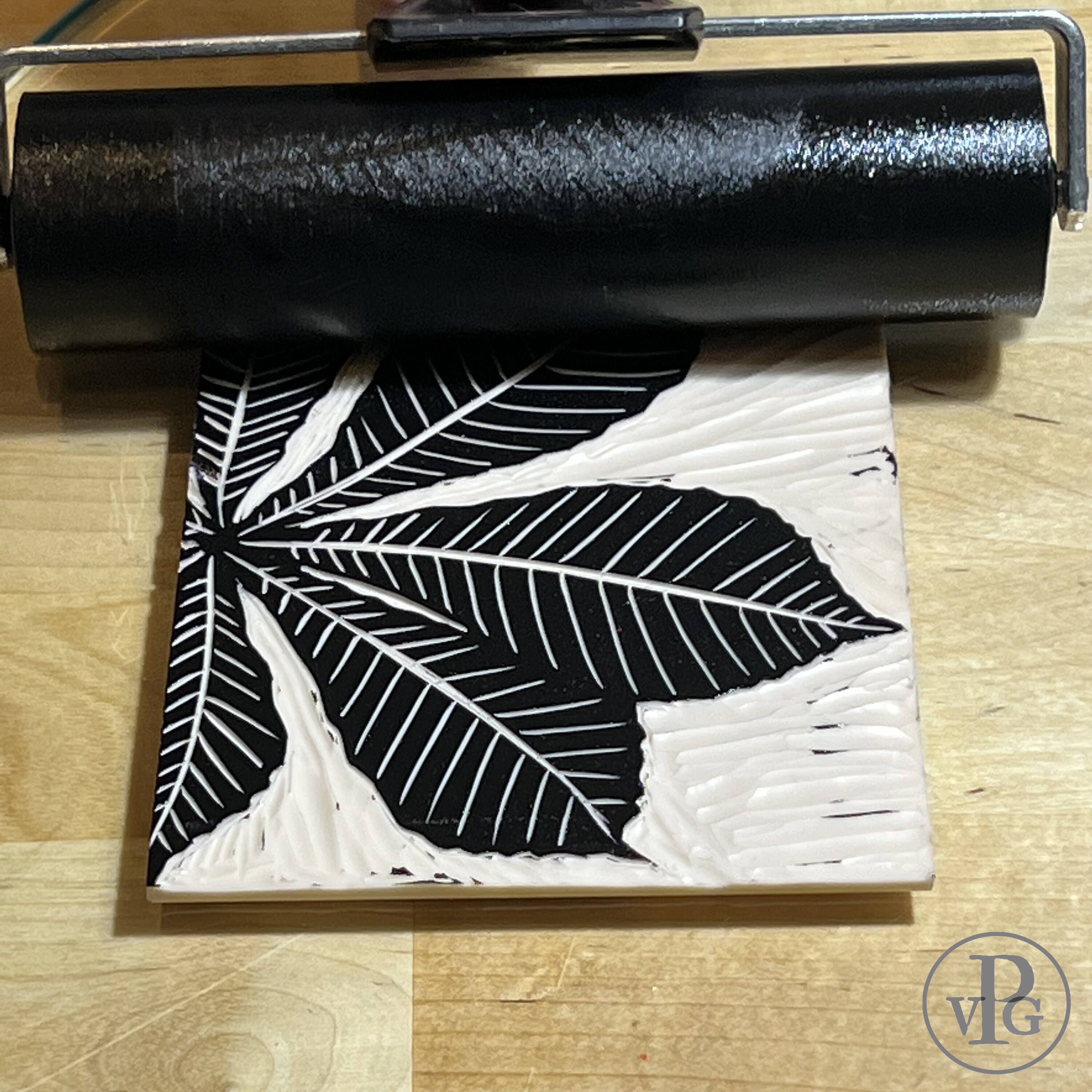 Chestnut Leaf Original Linocut Print, Forest Linoprint, Nature Themed ...