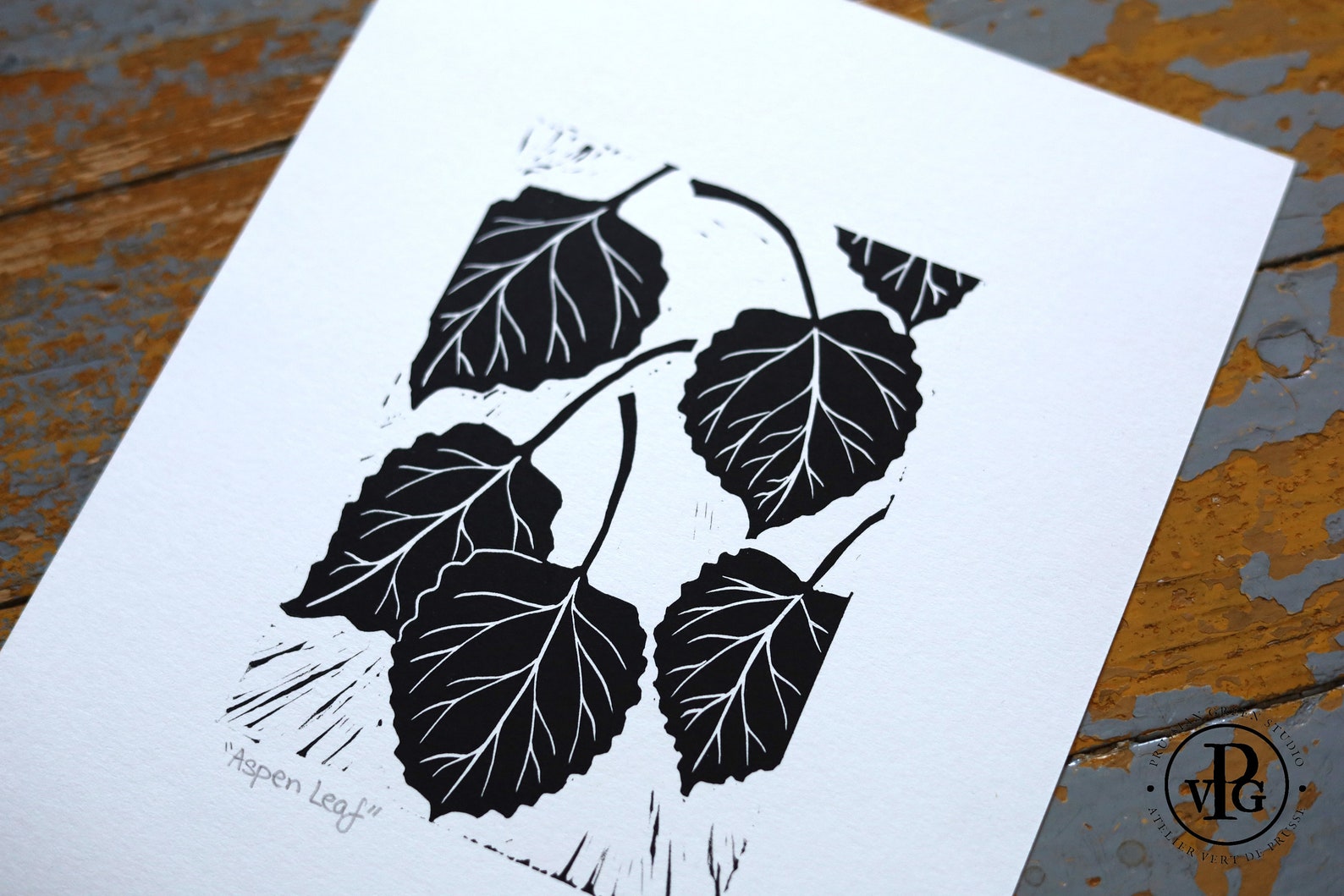 Aspen Leaf Original Linocut Print, Forest Linoprint, Nature Themed ...