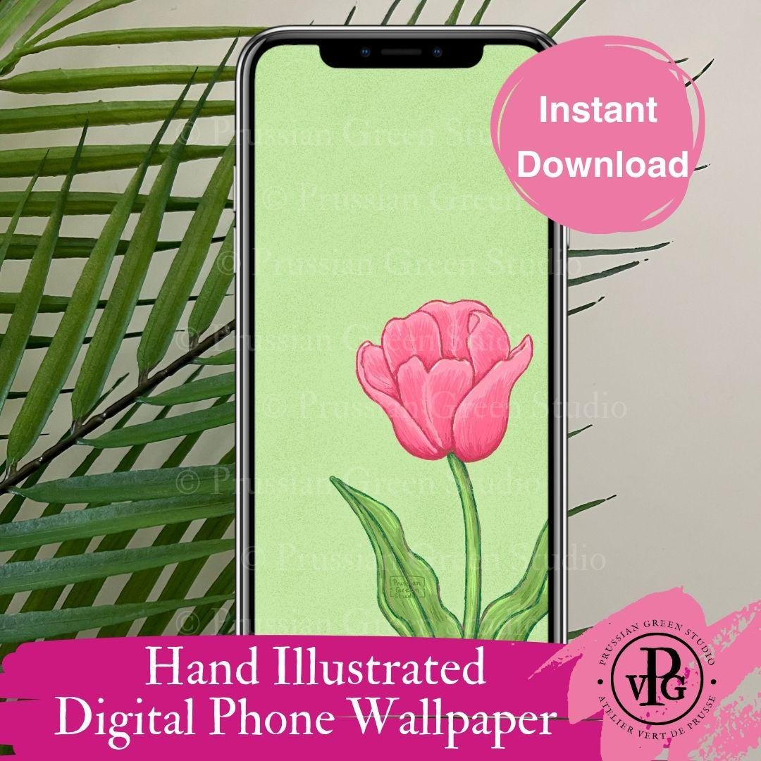 Floral Tulip Smartphone Background, Aesthetic Wildflower Android ...