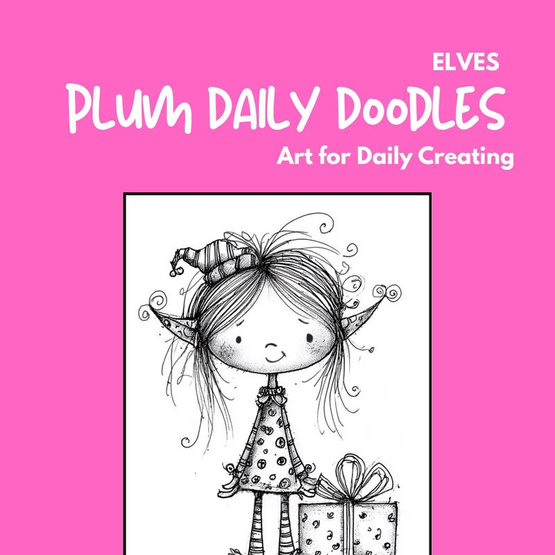 Elf Doodle Art - Etsy