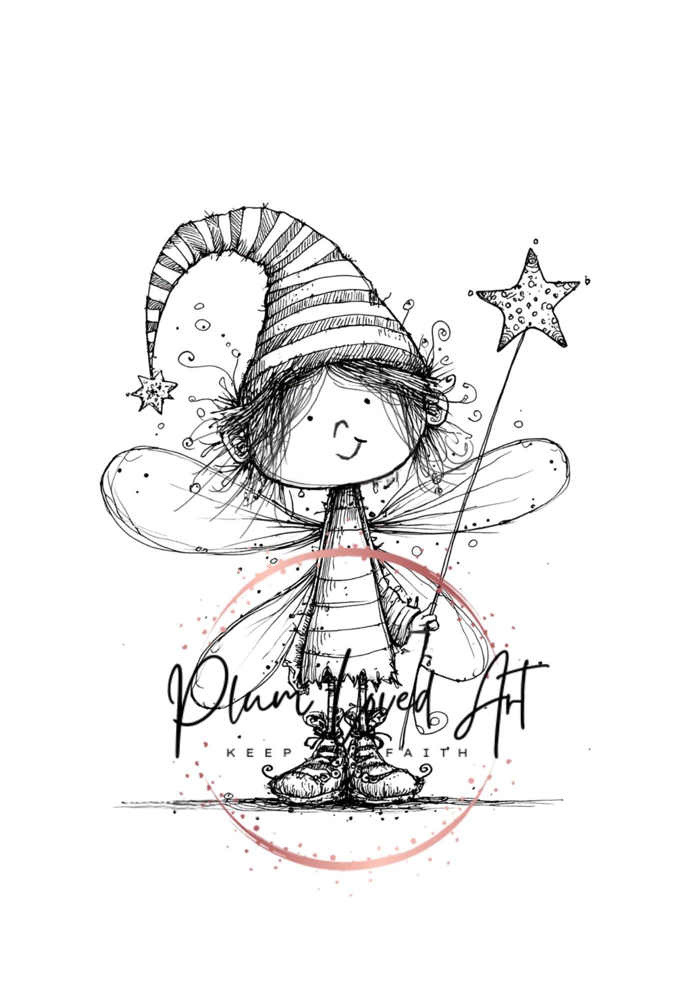 Elves - Plum Daily Doodle Art Line Art Digital Images for Artist PDF ...