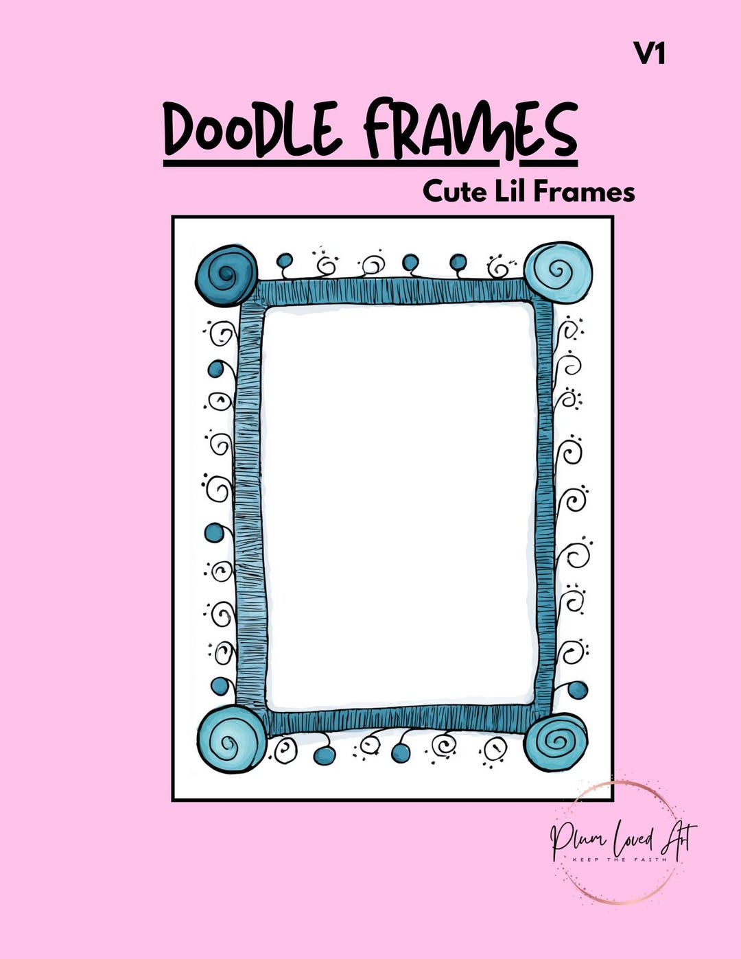 Doodle Frames Vol 1 Digital Images for Artist PDF AND PNG - Etsy
