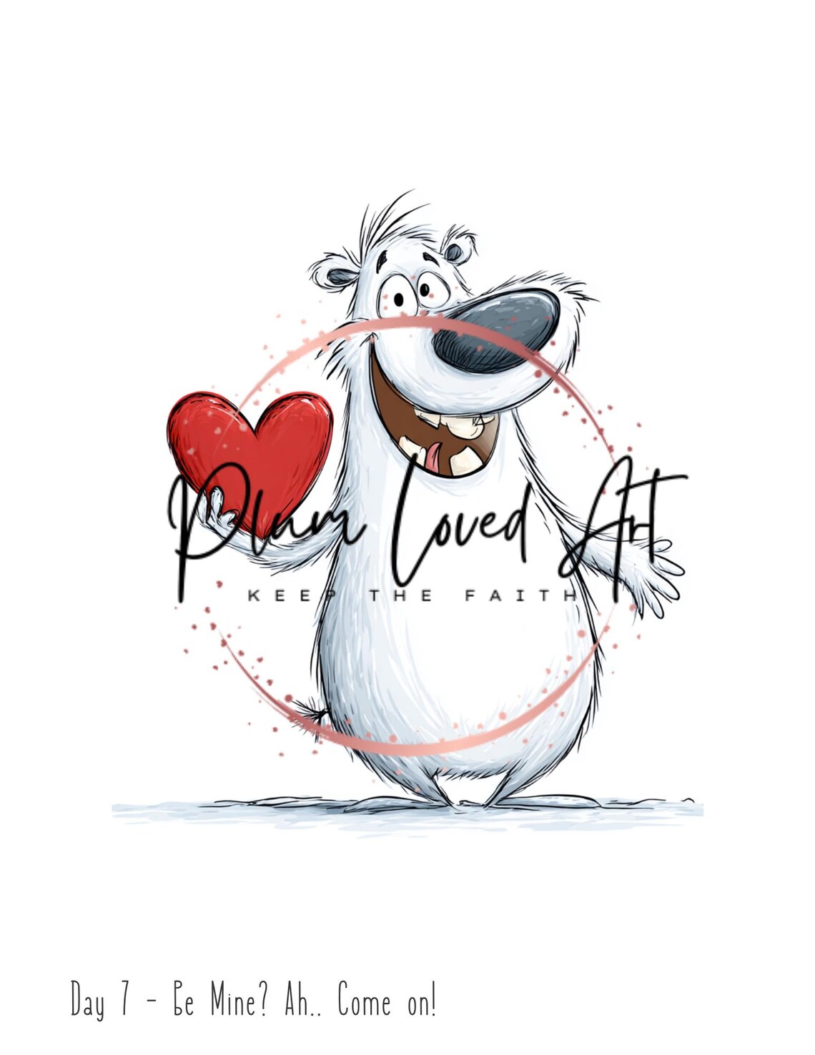 February Daily Art Doodles and Scorecard, Digital Images (PDF and PNG ...