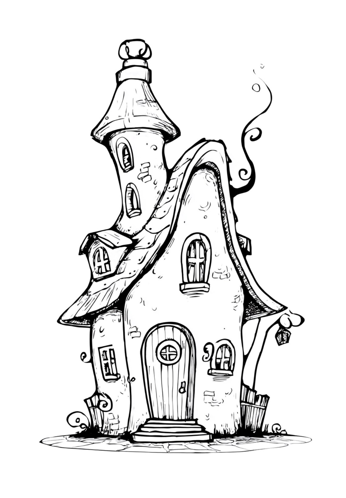 Wonky Walls and Tilted Tops Houses Digital Images for Artist - Etsy