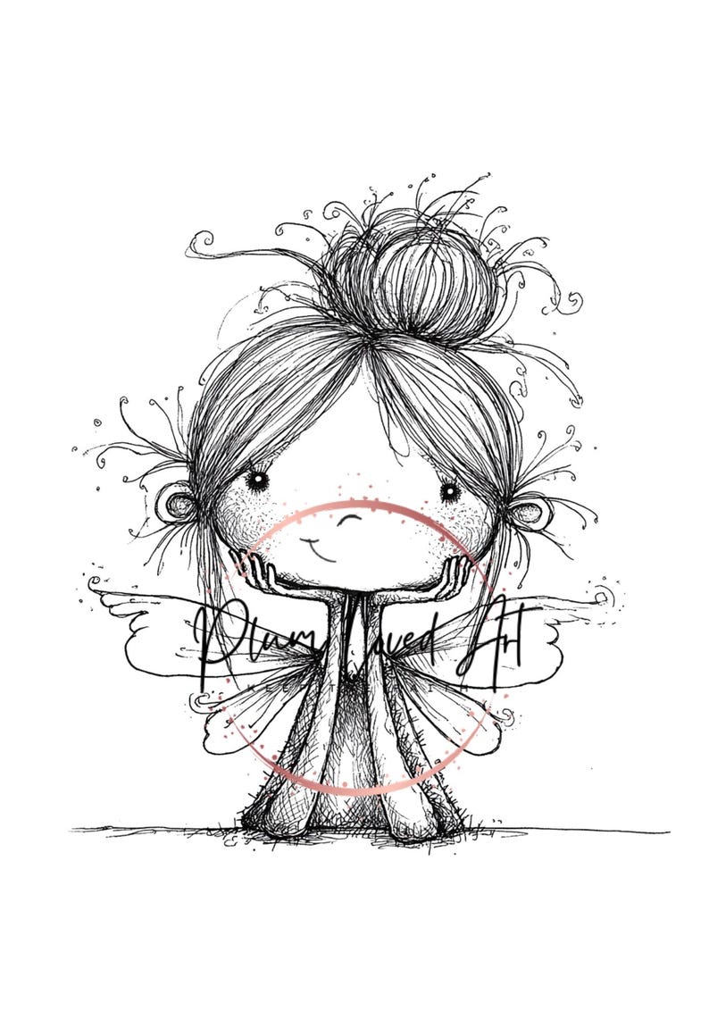 Angels - Plum Daily Doodle Art Line Art Digital Images for Artist PDF ...