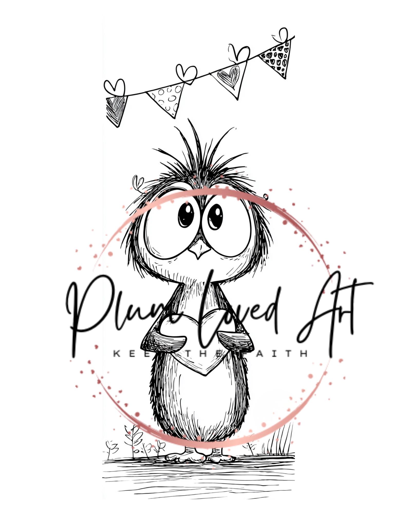 Love is in the Air V2 - Plum Daily Doodle Art Line Art Digital Images ...