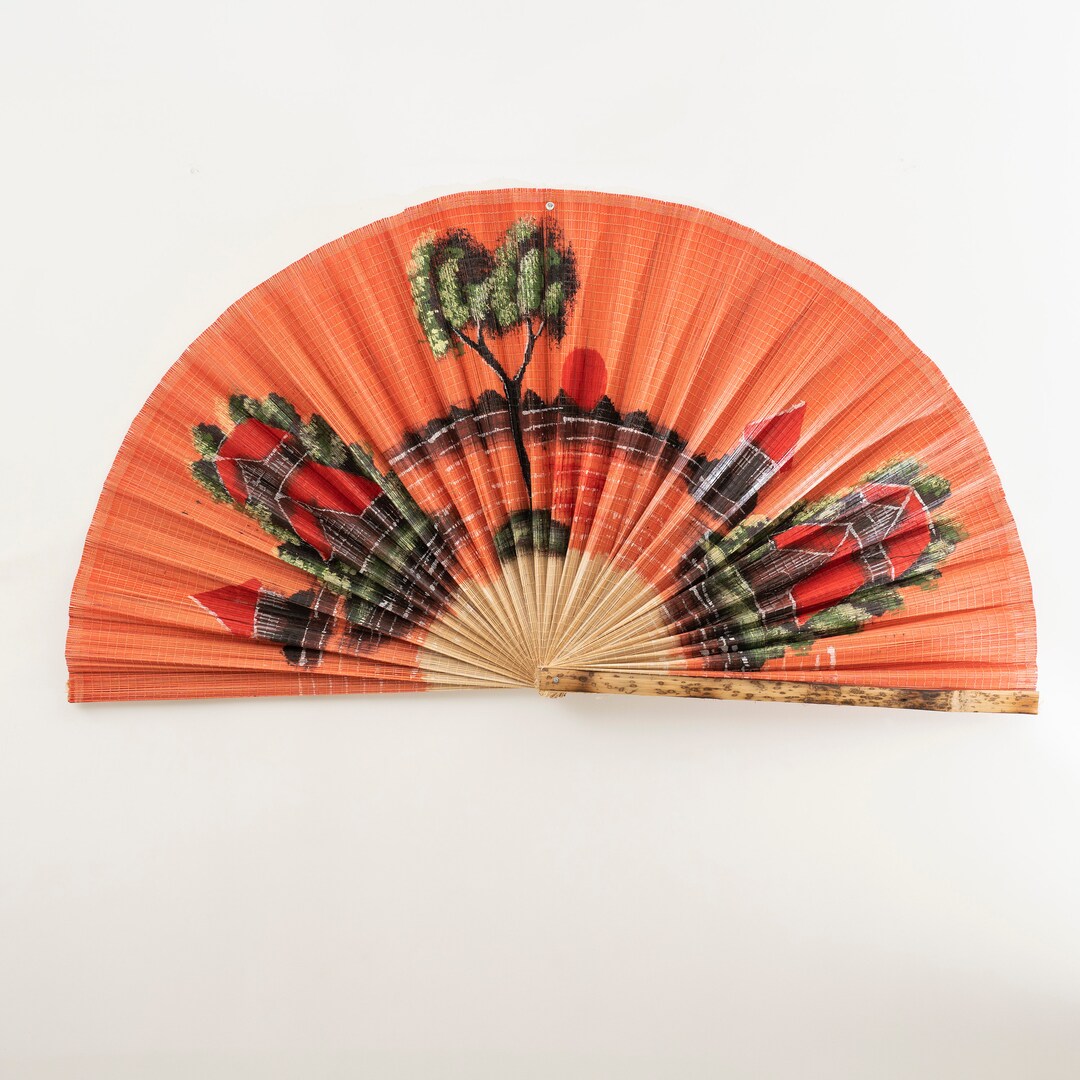 Foldable Fan Shaped Bamboo Mat Wall Hanging - Etsy