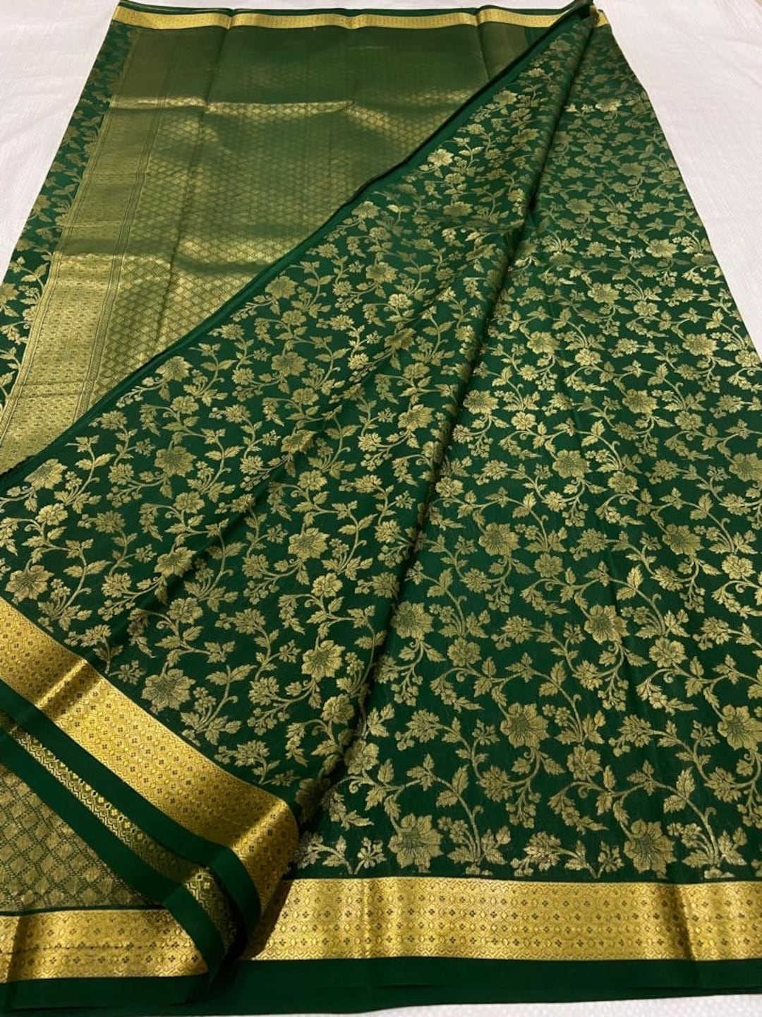 Pure Mysore Silk Saree Silk Mark Certified Kaanchy - Etsy