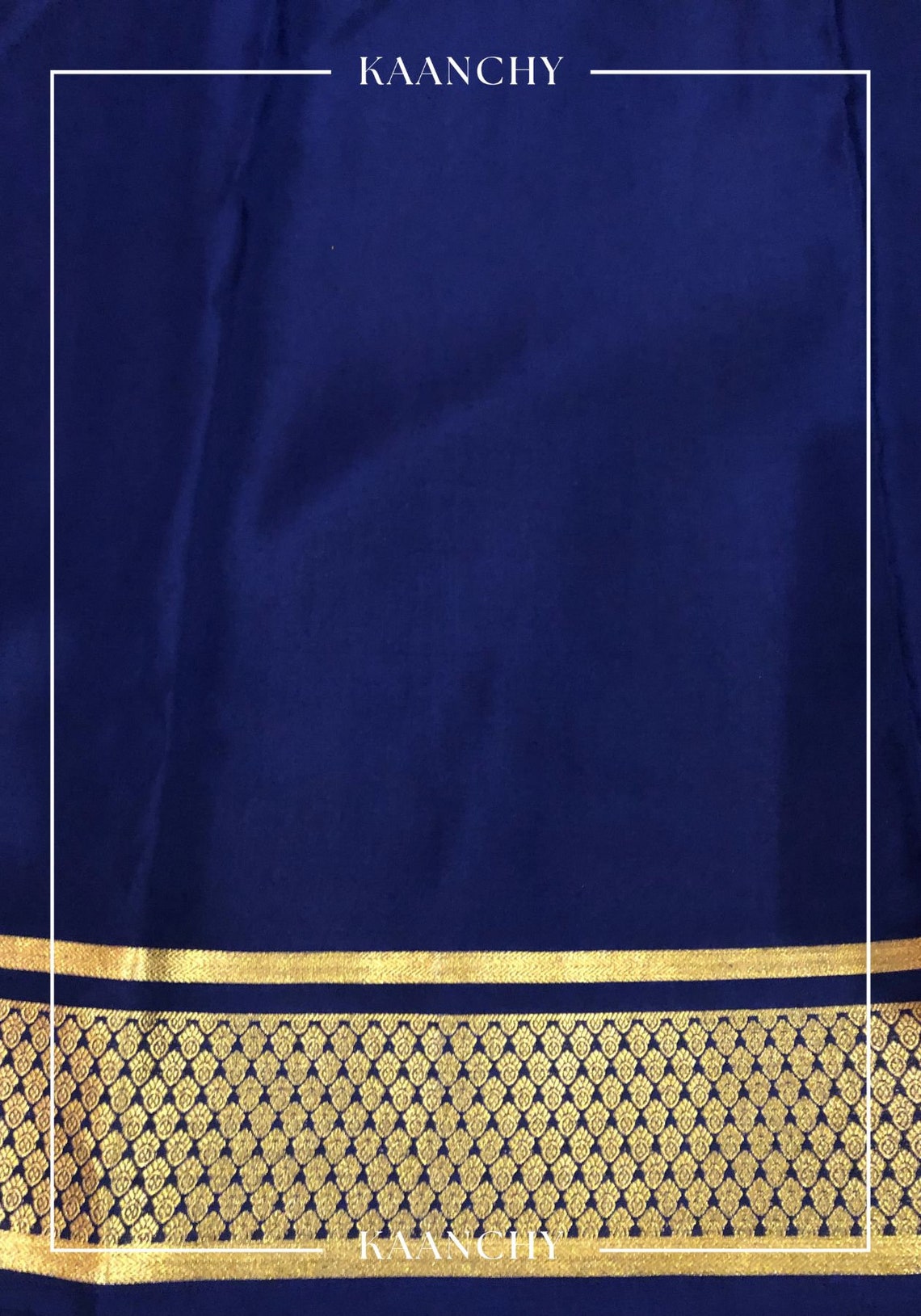 Royal Blue Mysore Silk Saree With Zari Check | Silk Mark Certified ...
