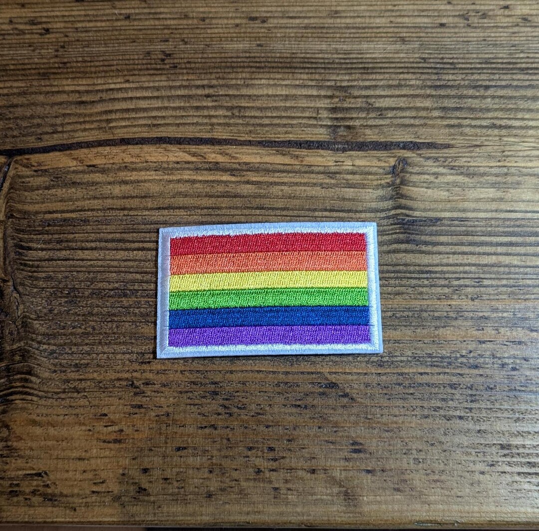 Pride Flag Embroidered Patch Sew on Iron on Badge Rainbow LGBTQ Ally ...