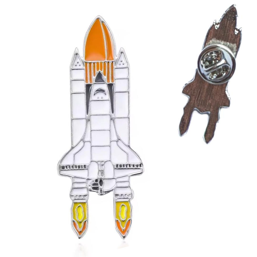 Space Shuttle Pin Badge Rocket Moon Landing Brooch Lapel Gift Astronaut ...