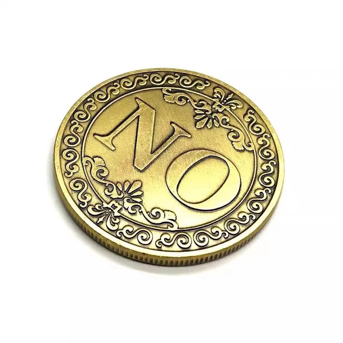 Yes No Coin Decision Maker Making Flip Metal Coin Gift Collectable ...