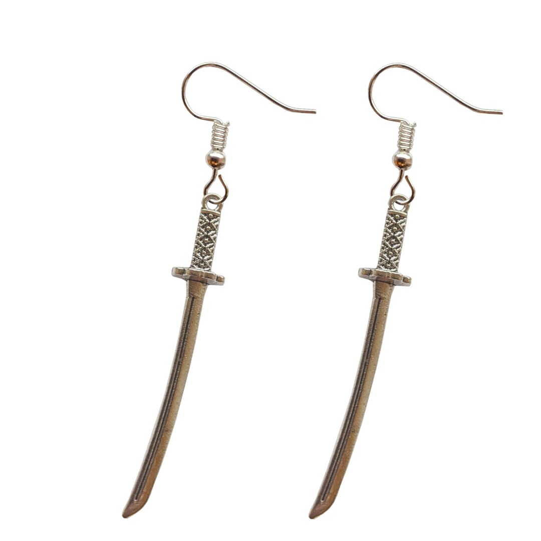 Japanese Anime Samurai Sword Earrings Set Katana Japan Gift Earring ...