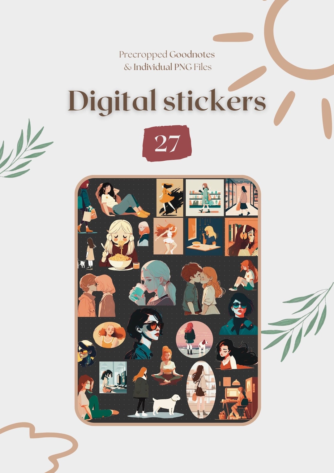 Anime Stickers, Digital Stickers, Goodnotes Stickers, Digital Planner ...