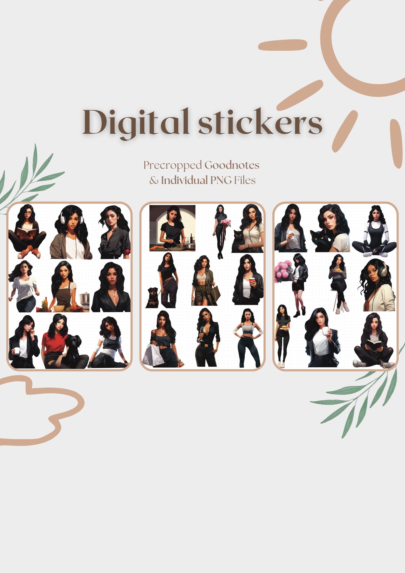 Digital Sticker That Girl Aesthetic | Planner Stickers | Self-care ...