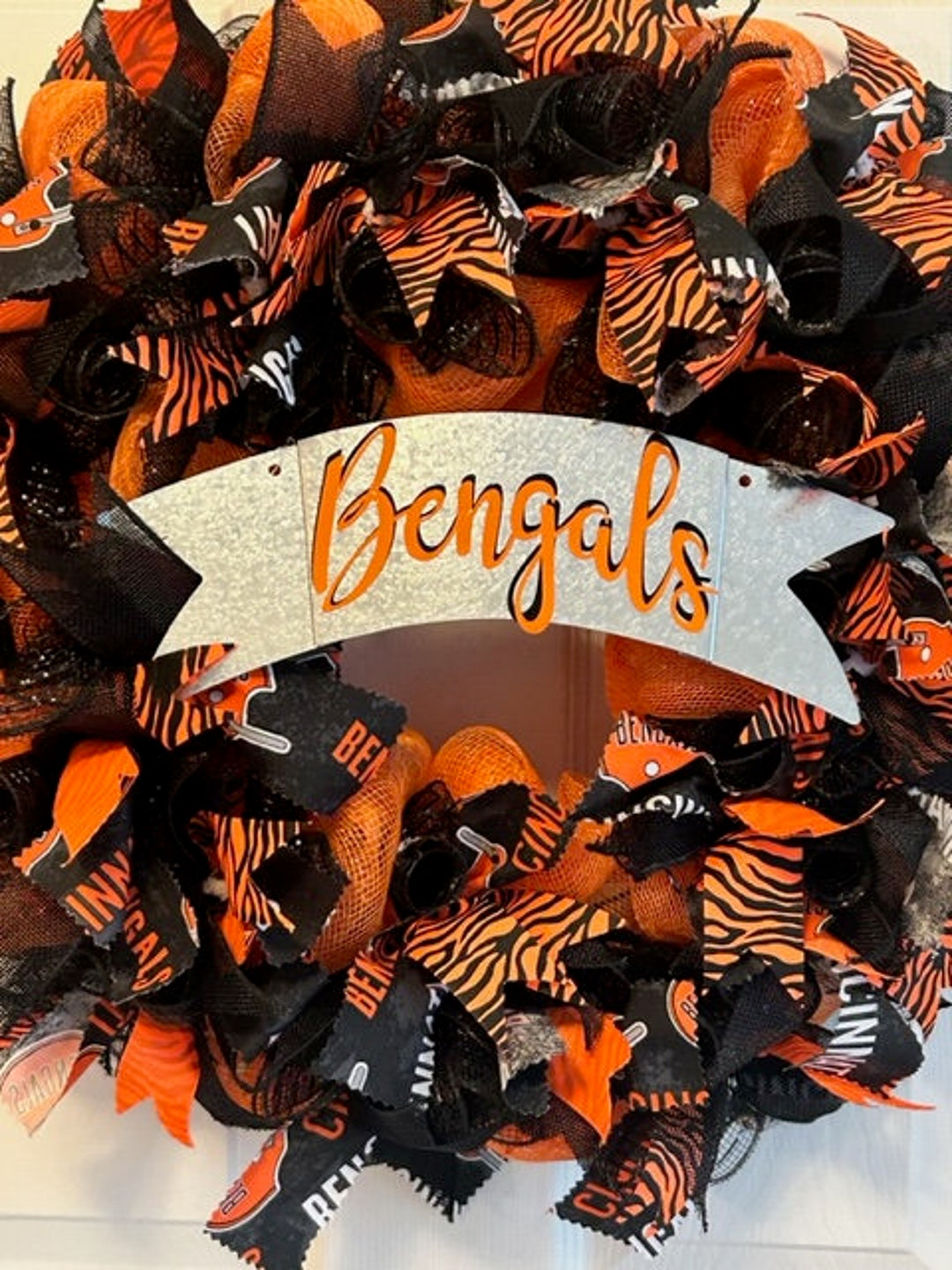 Cincinnati Bengals Wreath Bengals Football Wreath Unique - Etsy