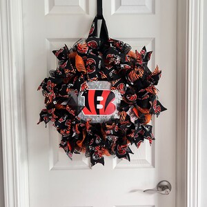 Bengals Wreath, Bengals Gift, Housewarming Gift, Cincinnati Bengals ...