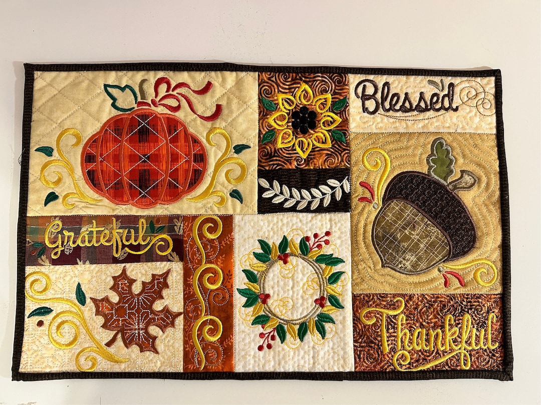 Thanksgiving Placemats, Fall Placemats, Autumn Placemats, Cotton ...